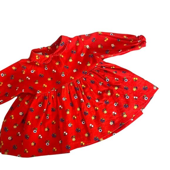 Vintage | Dresses | Vintage Fawn Togs Baby Doll Dress Skirt Floral Red ...